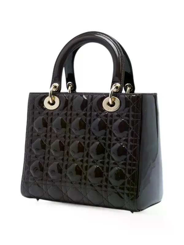 Dior 2010 Medium Patent Cannage Lady Satchel