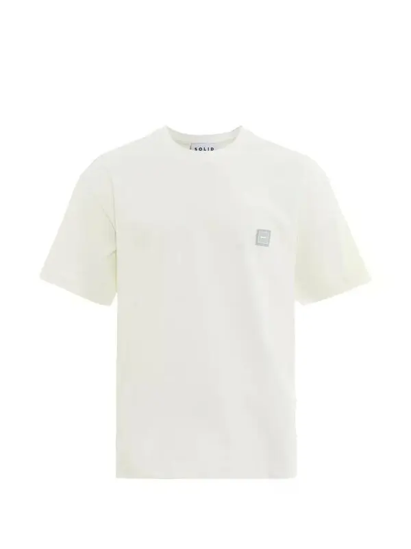 SOLID HOMME Super Normal Logo-patch T-shirt