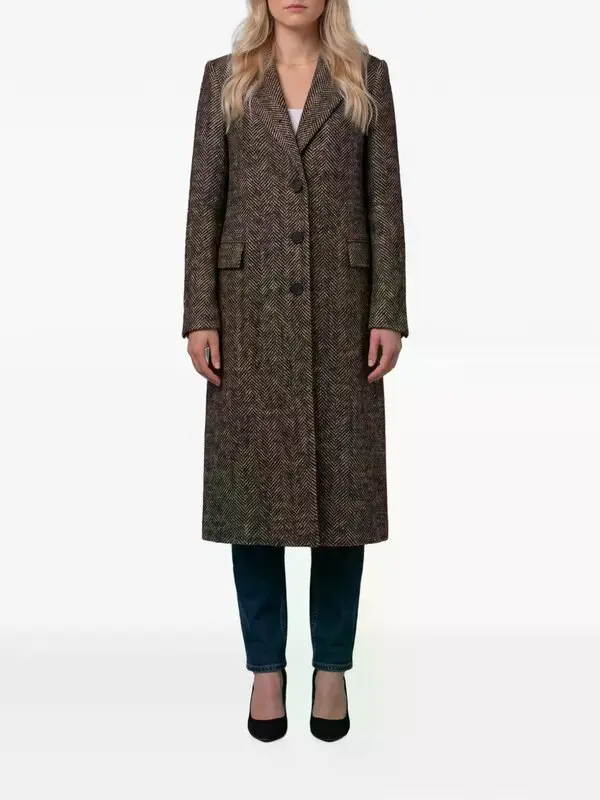Tagliatore Single-breasted Tweed Coat