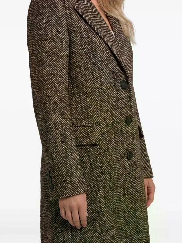 Tagliatore Single-breasted Tweed Coat