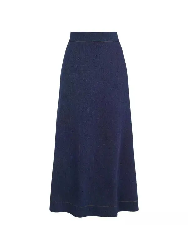 Oscar De La Renta Logo-patch A-line Midi Skirt
