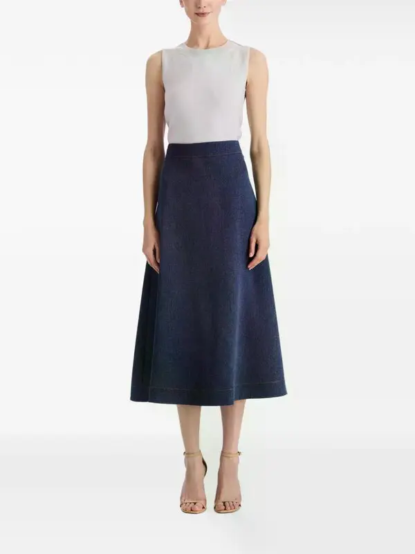 Oscar De La Renta Logo-patch A-line Midi Skirt