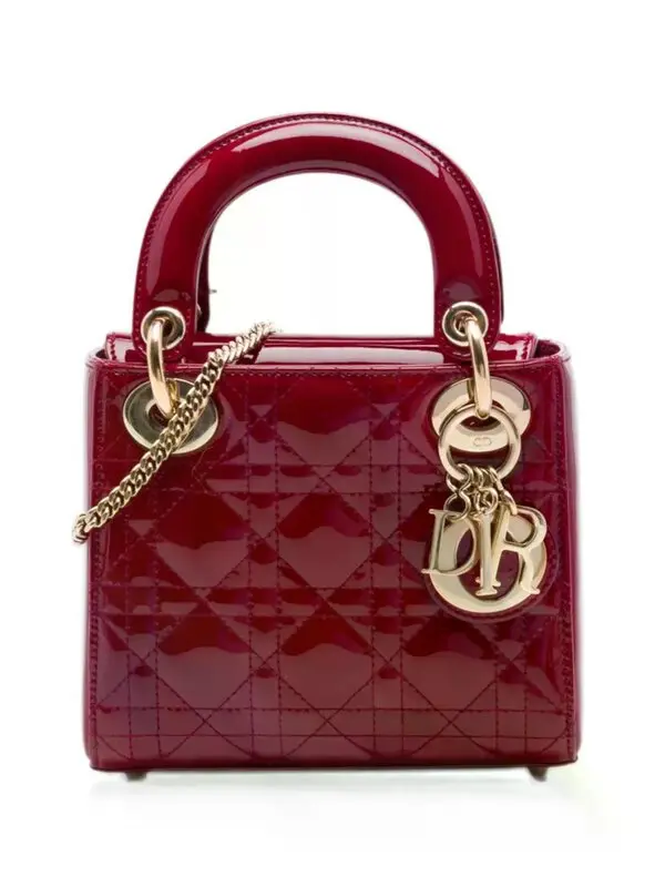 Dior 2017 Mini Patent Cannage Lady Satchel