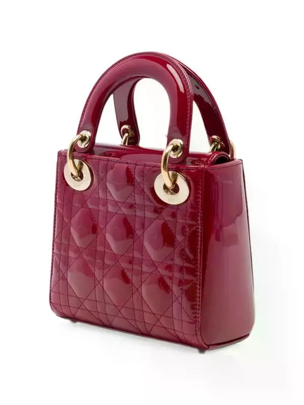 Dior 2017 Mini Patent Cannage Lady Satchel