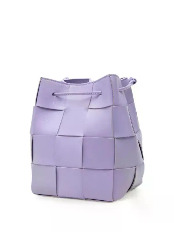 Bottega Veneta 2012-2026 Small Nappa Maxi Intrecciato Cassette Bucket Bag - Purple