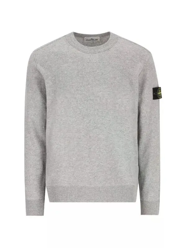 Stone Island Logo-patch Crew-neck Sweater