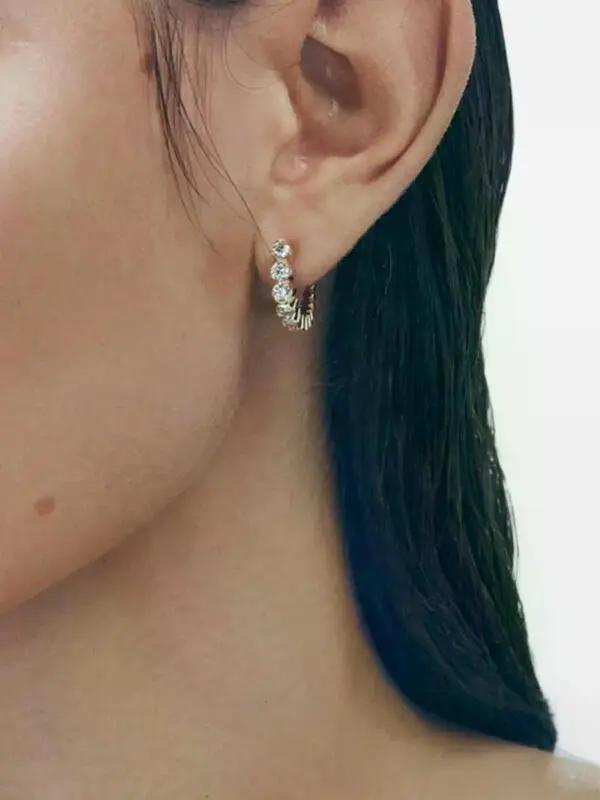 Sophie Bille Brahe Boucle Diamond Hoop Earrings