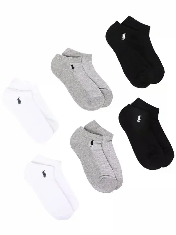 Polo Ralph Lauren Embroidered Polo Pony Socks Pack - Black