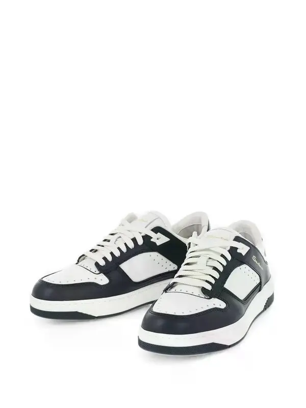 Santoni Air Perforated Panelled Sneakers
