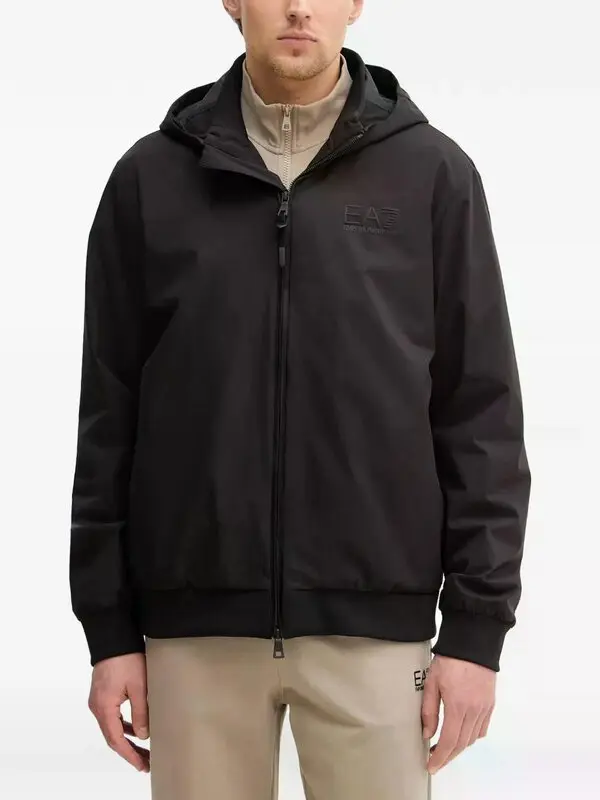 EA7 Logo-print Hooded Jacket