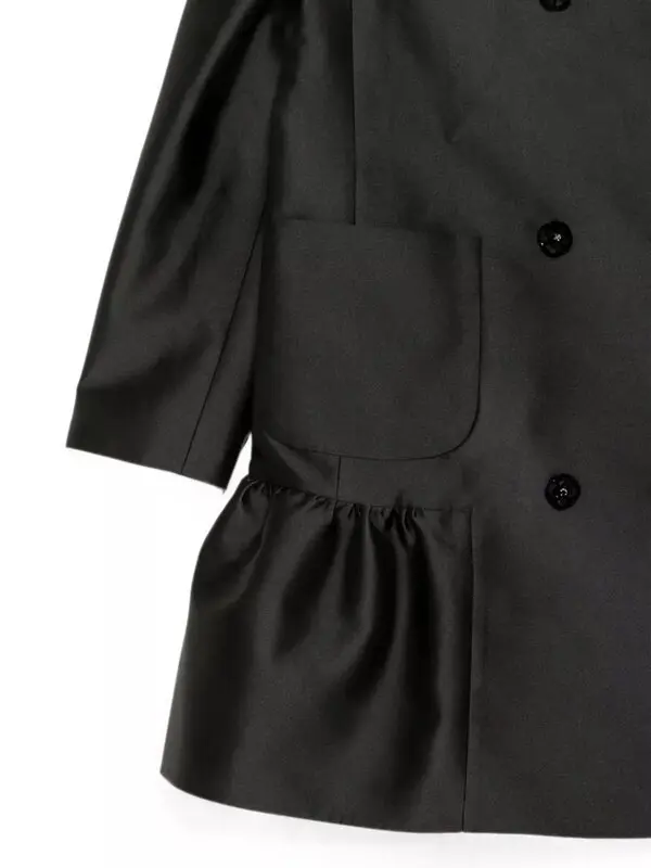 Dice Kayek Sequin-embellished Ruffled Coat