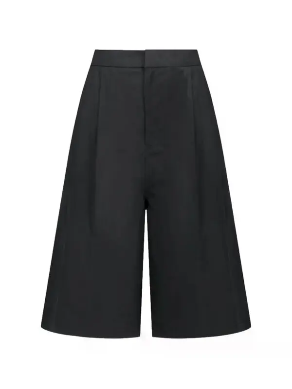 AMOMENTO Double-tuck Wide-leg Shorts