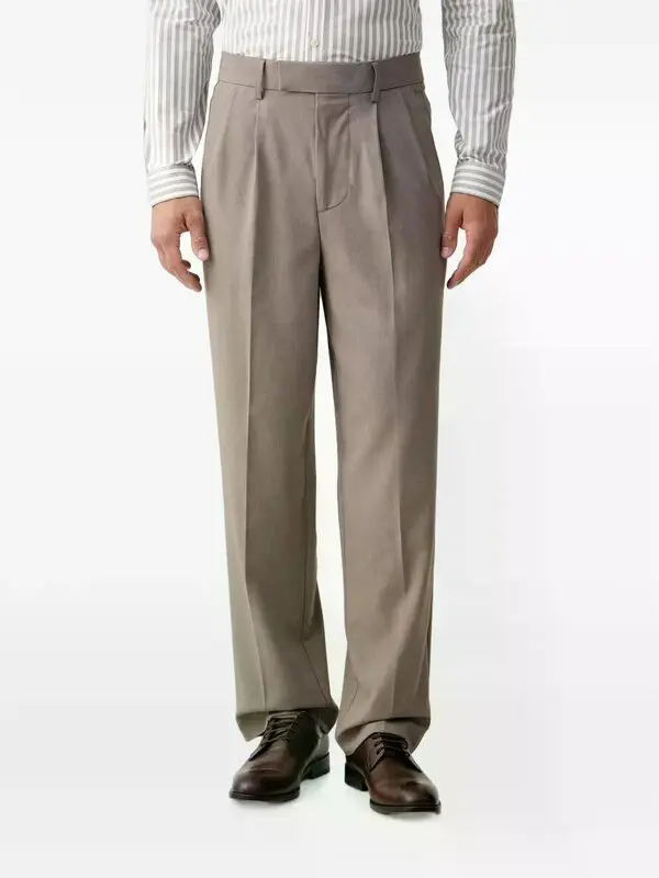 LINDBERGH Pleated Tailored-cut Trousers