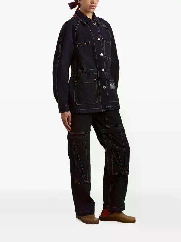 DAMSON MADDER Contrast-stitch Denim Jacket