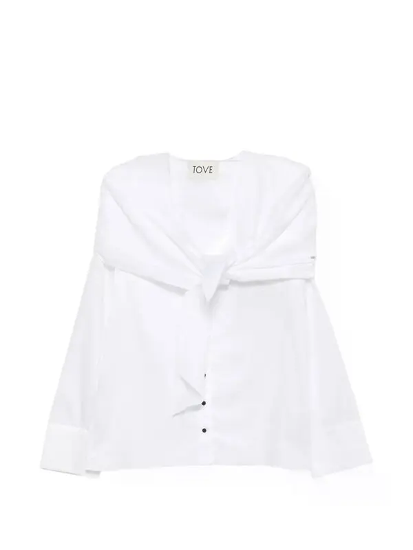 Tove Nia Draped Top - White