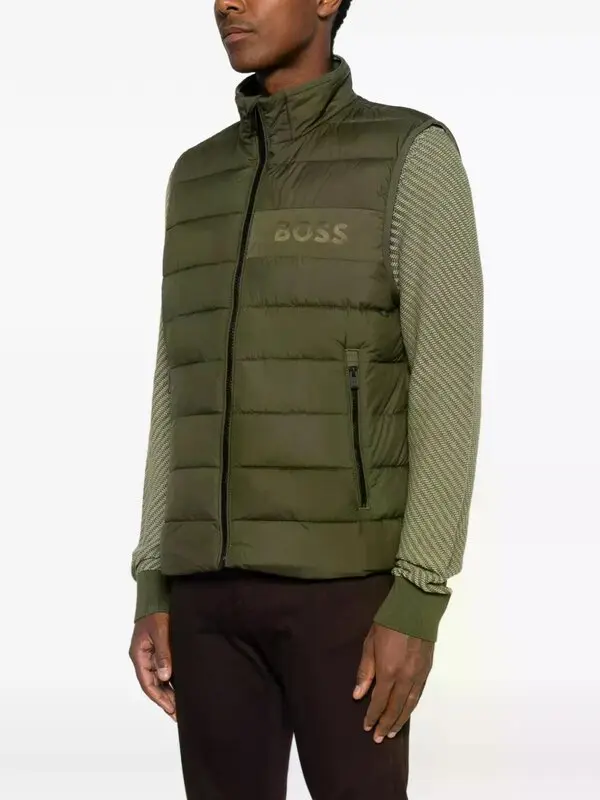 BOSS Quilted Logo-print Gilet