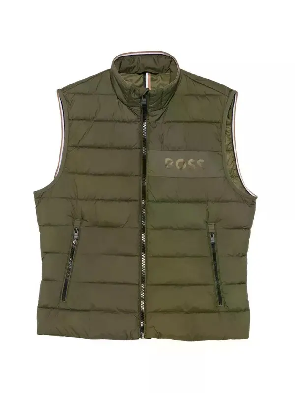BOSS Quilted Logo-print Gilet