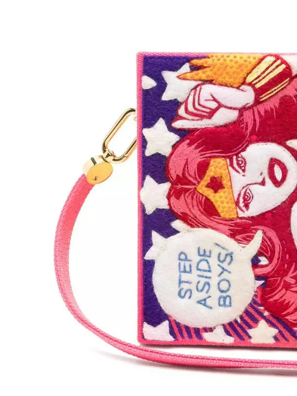 OLYMPIA LE-TAN Wonder Embroidered Clutch Bag - Pink