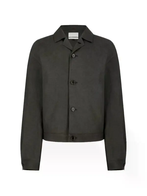 AMOMENTO Cropped Linen Jacket