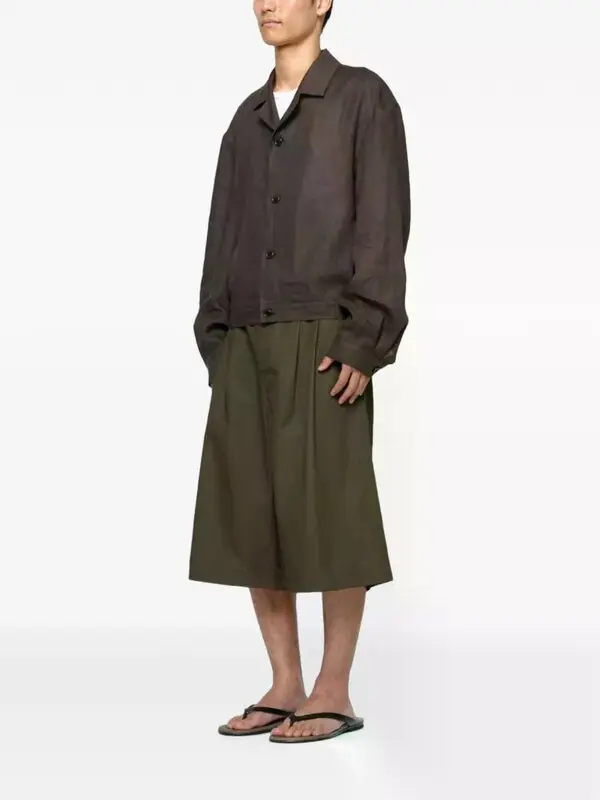 AMOMENTO Cropped Linen Jacket