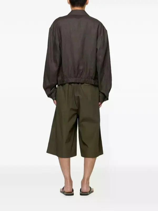 AMOMENTO Cropped Linen Jacket