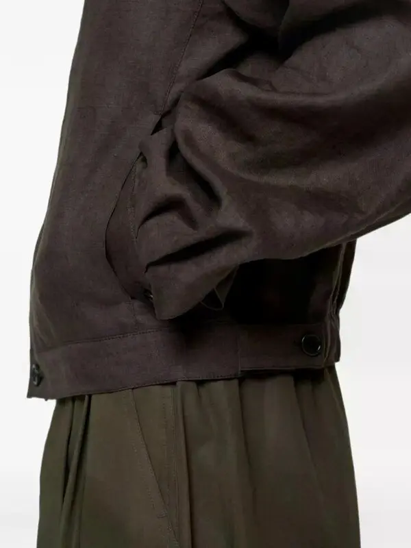AMOMENTO Cropped Linen Jacket