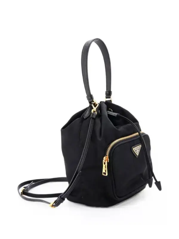 Prada Drawstring Tessuto Small Bucket Bag