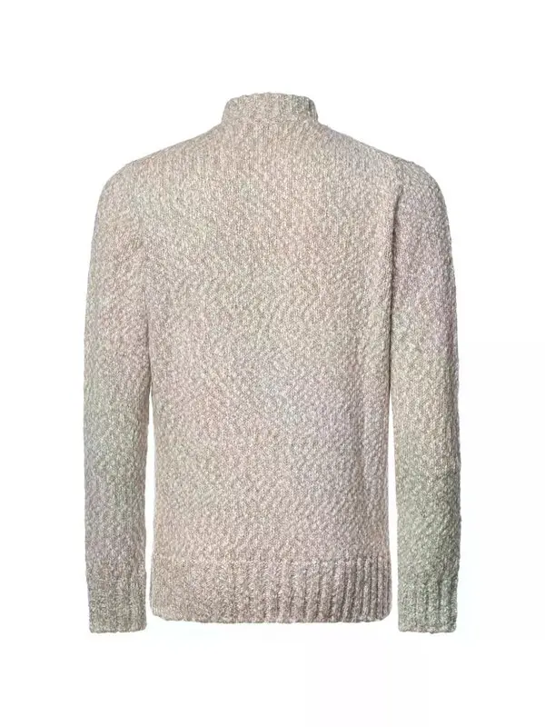Eleventy Zip-up Chunky-knit Sweater