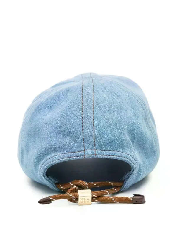 Miu Miu Logo-embroidered Denim Baseball Cap