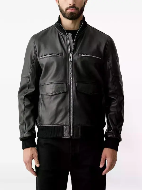 JOOP! Calf Leather Bomber Jacket