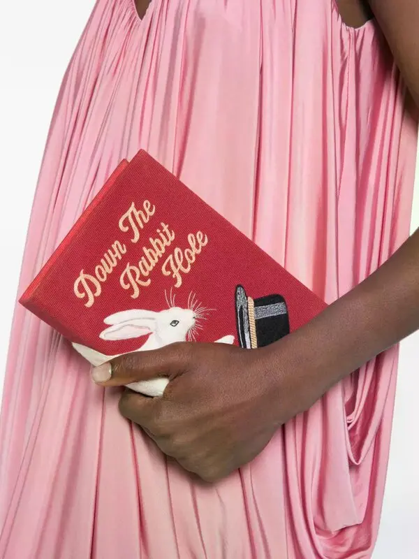 OLYMPIA LE-TAN Down The Rabbit Hole Book Clutch - Red