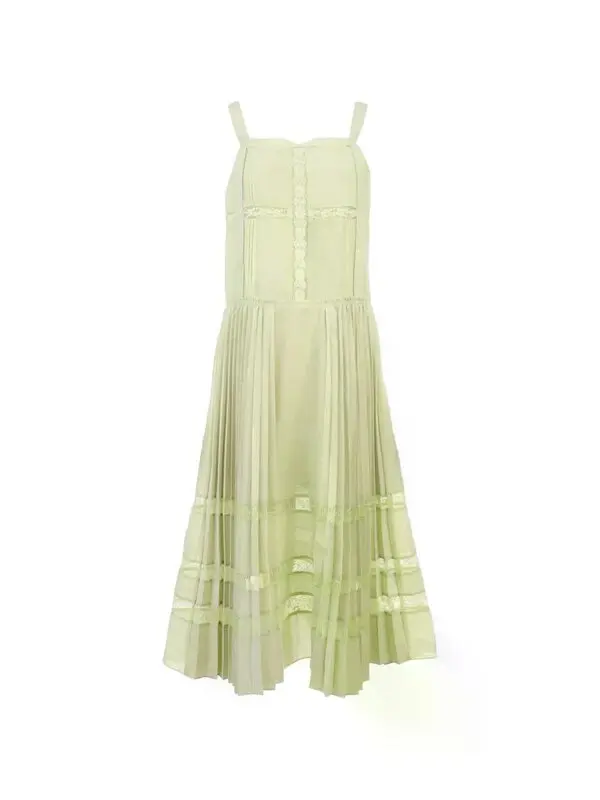 3.1 Phillip Lim Lace-trim Pleated Midi Dress