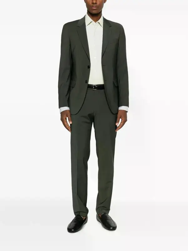 BOSS Micro-stripe Long-sleeve Shirt - Green