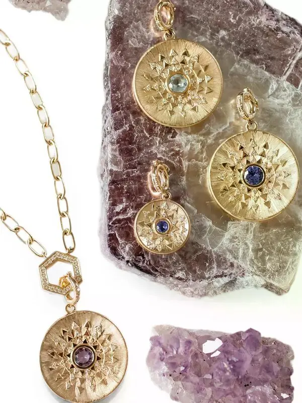 Harwell Godfrey Major Sun Sign Amethyst Medallion