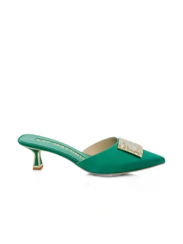 KAT MACONIE Rosemin Logo-plaque Mules