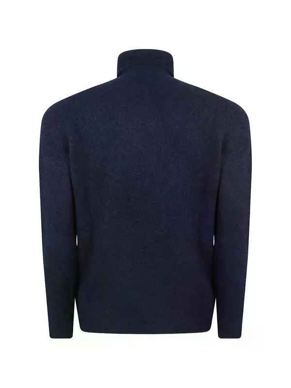 BALLANTYNE Roll Neck Sweater - Blue