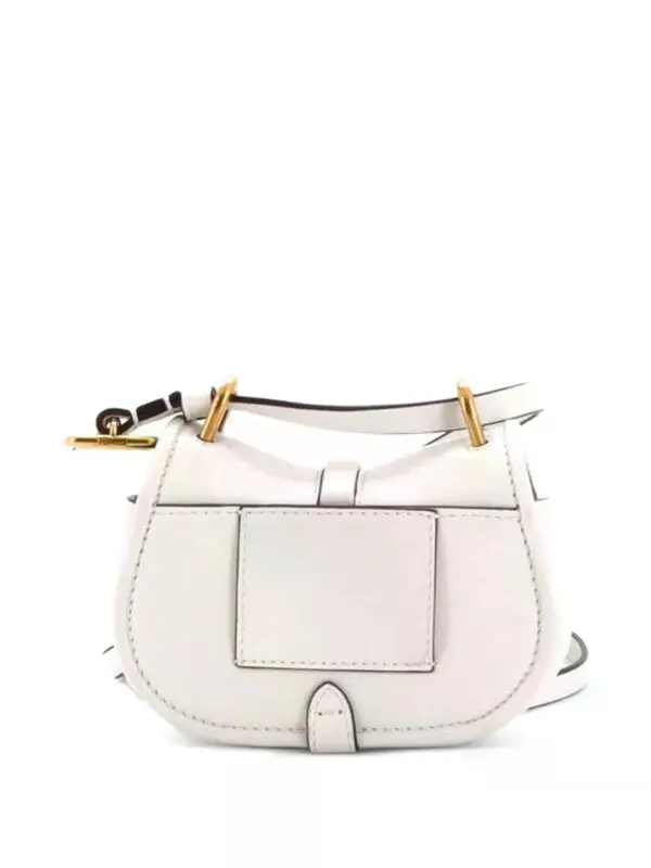 Fendi C'mon Leather Nano Shoulder Bag - White