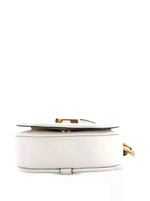 Fendi C'mon Leather Nano Shoulder Bag - White