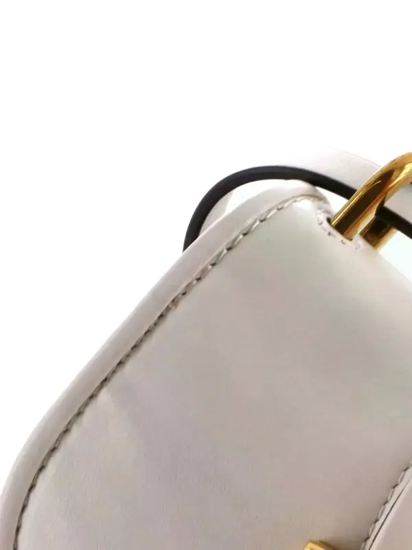 Fendi C'mon Leather Nano Shoulder Bag - White