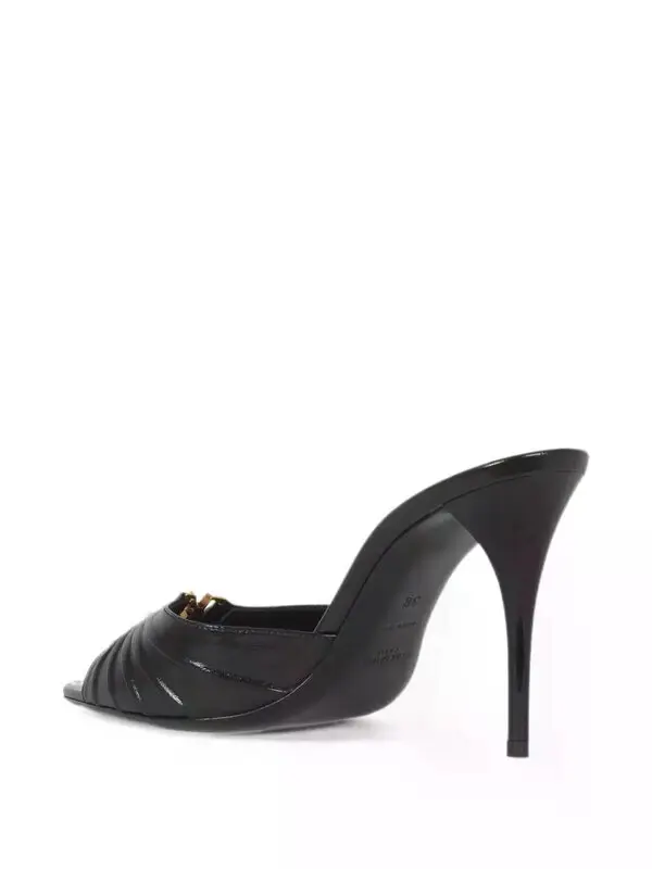 Saint Laurent Babylone Mules In Smooth Leather - Black