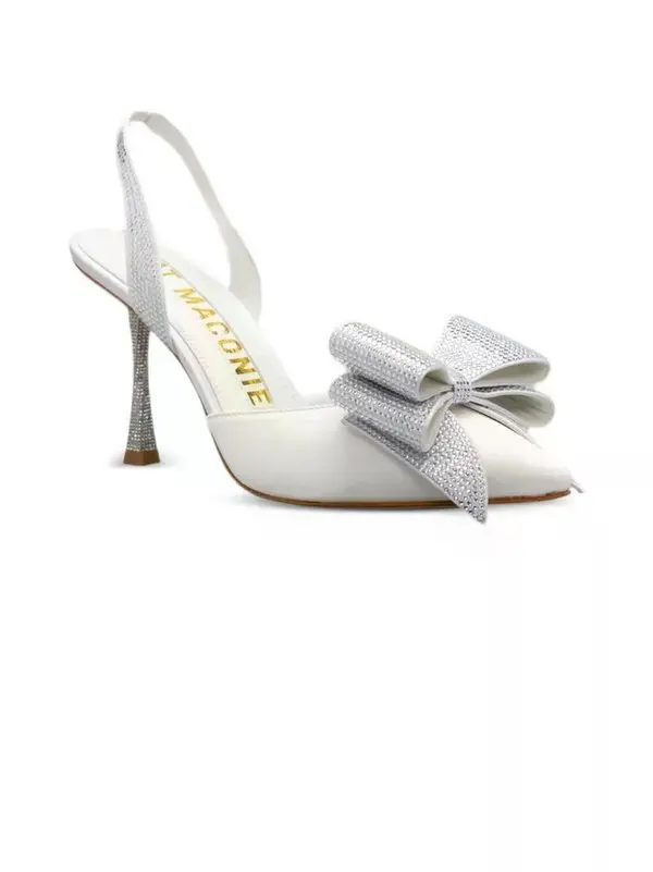 KAT MACONIE Crystal-embellished Bow Slingback Pumps