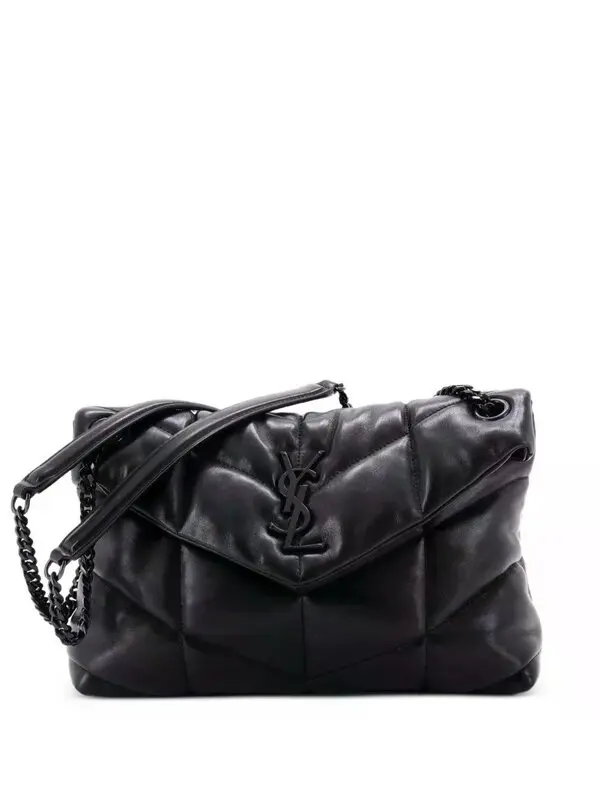 Saint Laurent Loulou Puffer Shoulder Bag - Black