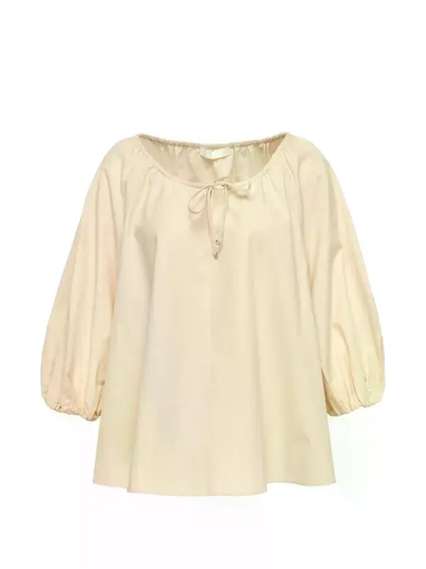 CLUB21 Tumbled-finish Flared Blouse