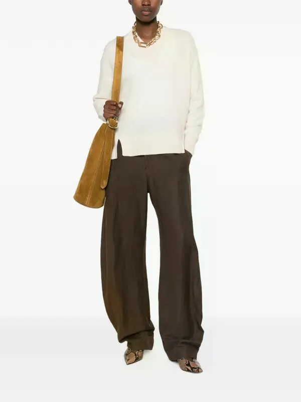 JOSEPH V-neck Side-slit Sweater