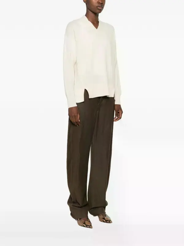 JOSEPH V-neck Side-slit Sweater