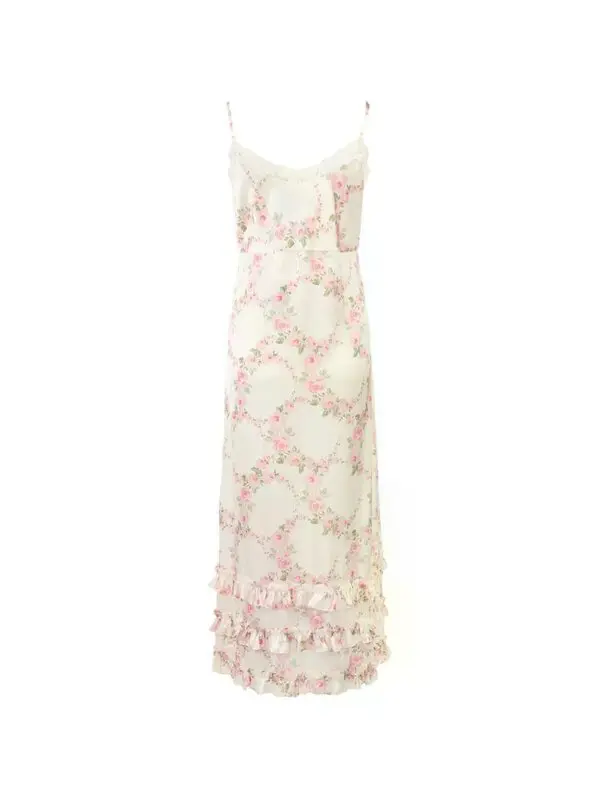 Simone Rocha Maxi Floral-print Ruffled Dress