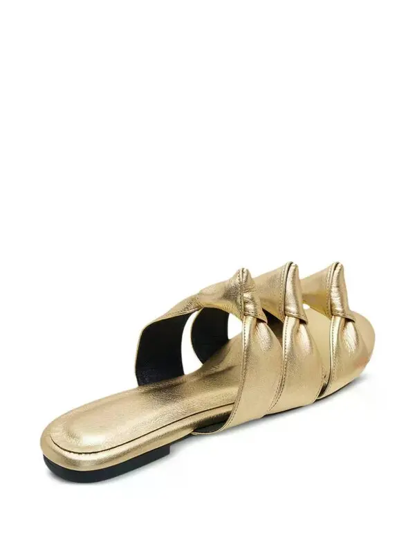 DUET SHOES Knotted Metallic Sandals