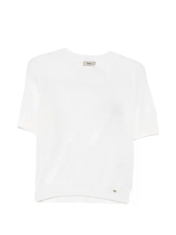 Herno Short-sleeve Knitted T-shirt - White