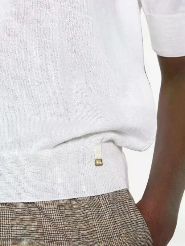 Herno Short-sleeve Knitted T-shirt - White