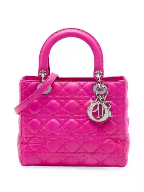 Dior 2012 Medium Lambskin Cannage Lady Satchel